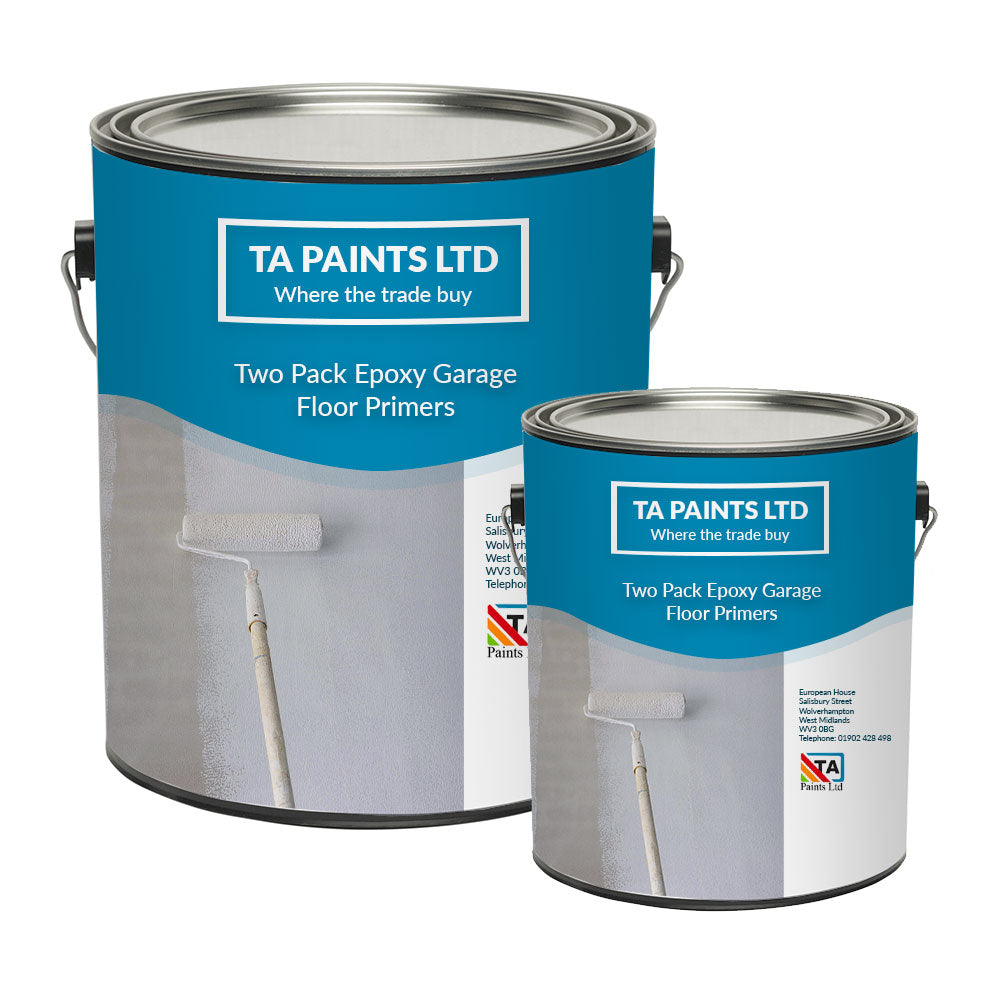 Two Pack Epoxy Garage Floor Paint Clear Sealer 3 in 1 Primes Seales Protects